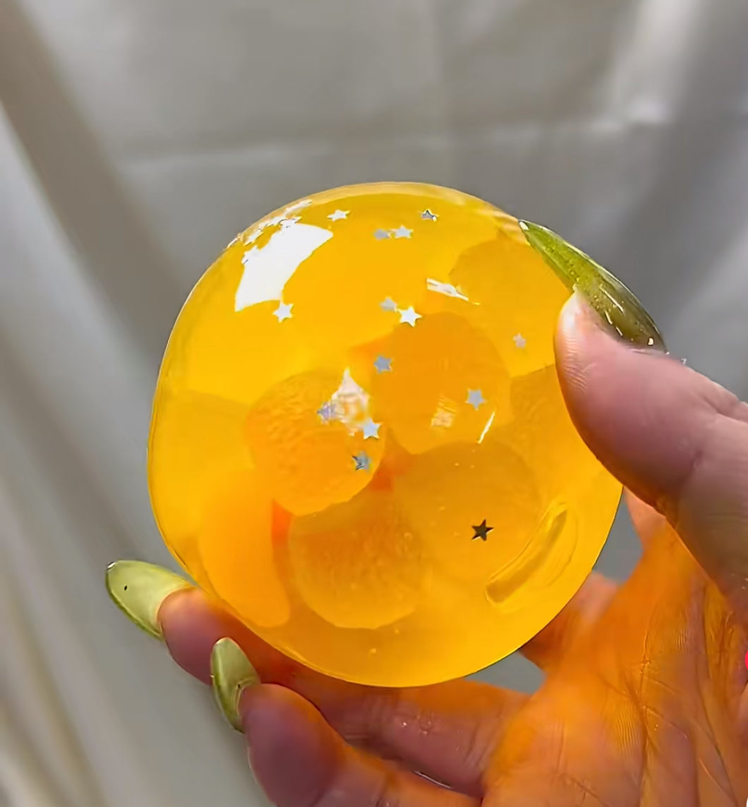 Orange Crystal ball Squishy Fidget Toy – MellowSquish